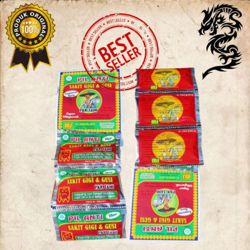 Jual Pak tani pil sakit gigi kemasan merah | Shopee Indonesia