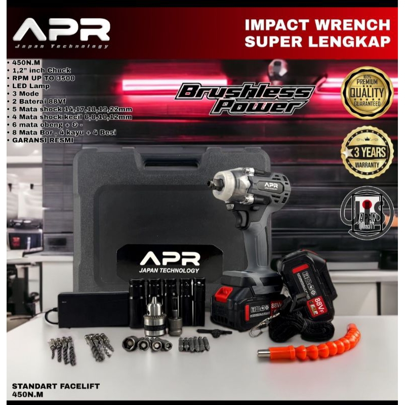 Jual Impact wrench APR JAPAN 450NM NEW EDITION Standart facelift mesin ...