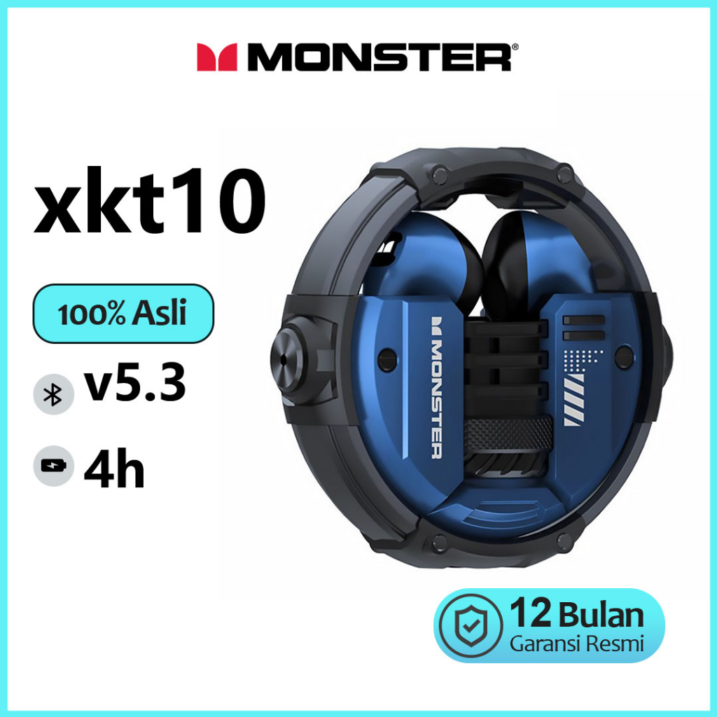 Jual [TERSEDIA & COD] Monster XKT10 Wireless Bluetooth Earphone Headset ...