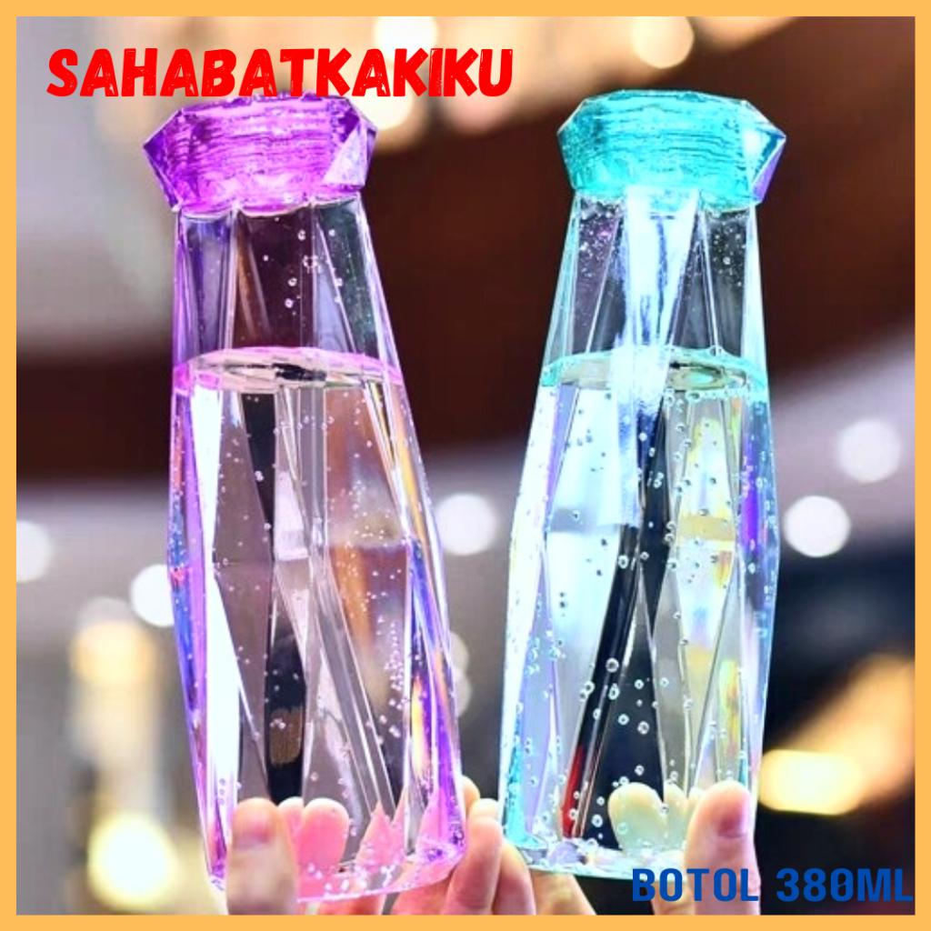 Jual Botol Minum Kaca Diamond Kristal 450ml BOX / Tumbler Termos Bottle ...