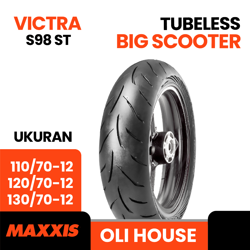 Jual Ban Maxxis Victra ST Ukuran 110/70 120/70 130/70 Ring 12 Tubles ...