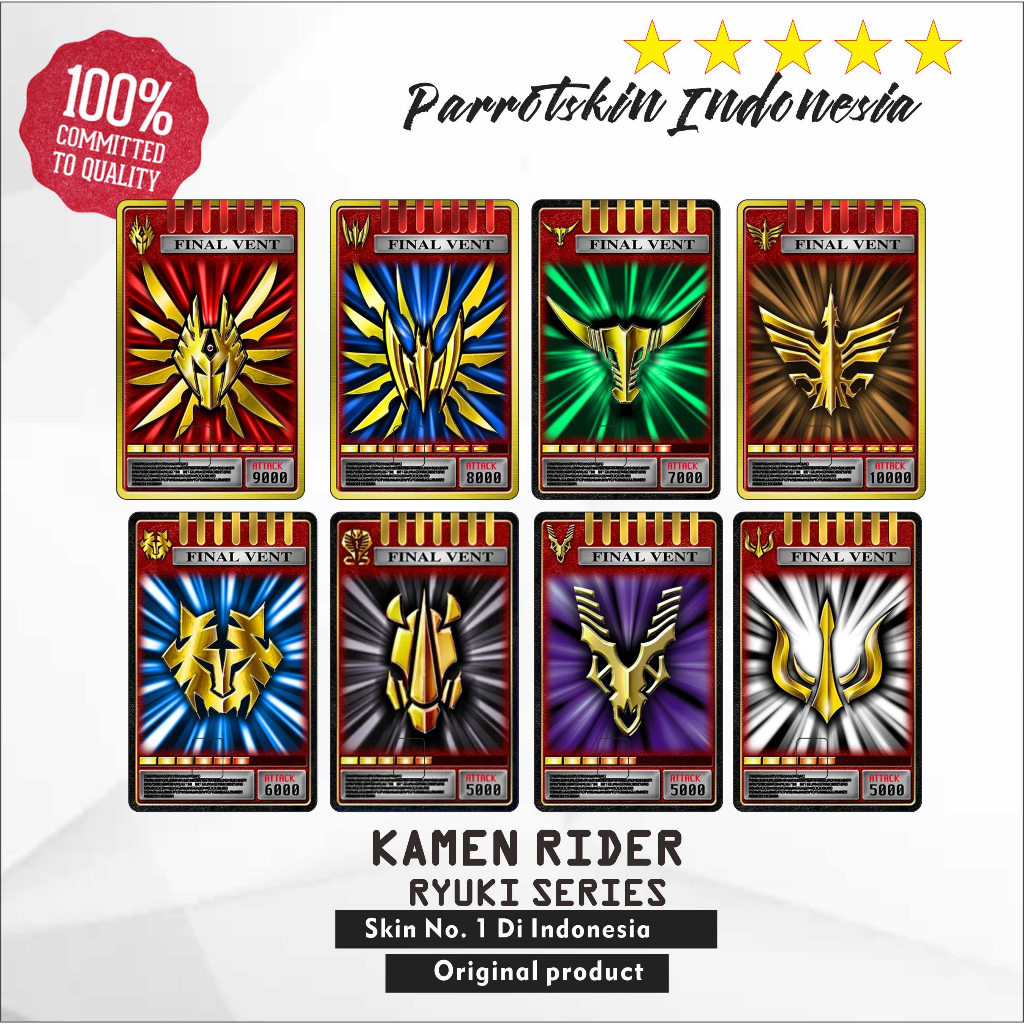 Jual Sticker Kartu Atm Kamen Rider RYUKI Skin Card Emoney Flazz Tapcash ATMkartu kereta dll ...