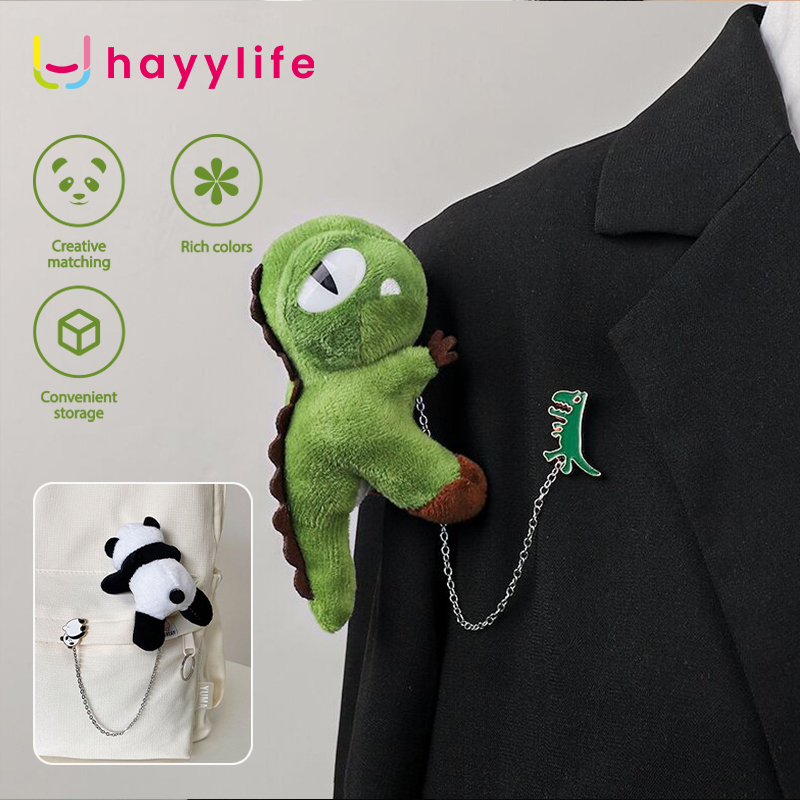 Jual Hayylife Bros Pin Desain Boneka kartun Panda Astronot Dinosaurus ...