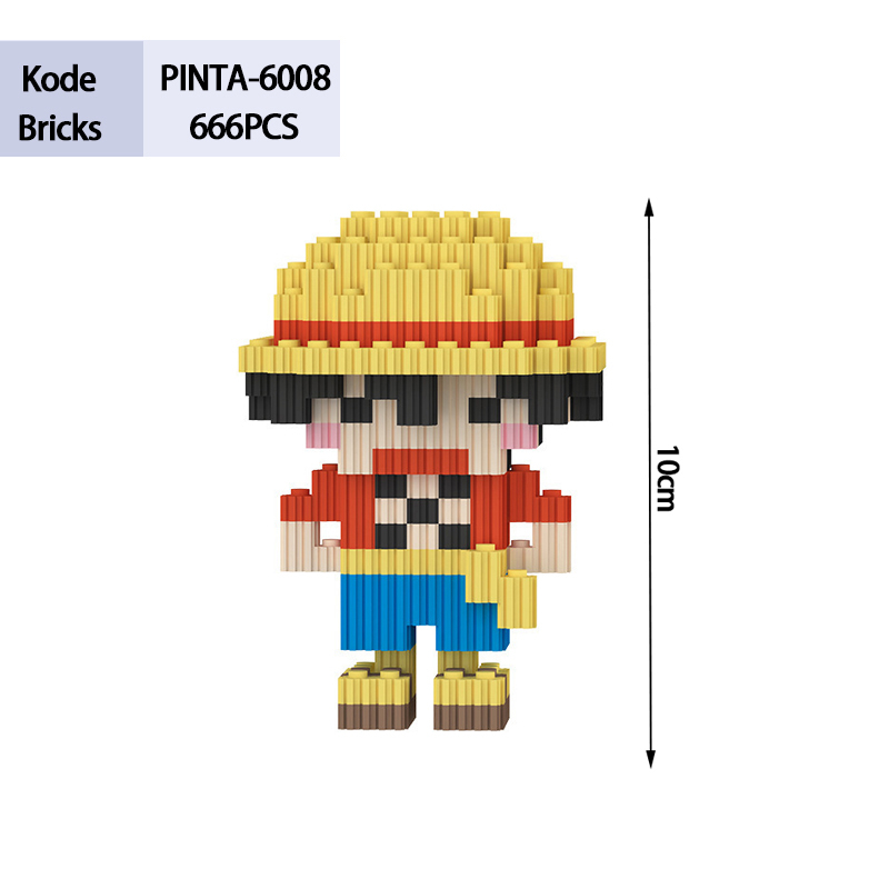 Jual DIY Mainan Balok Luffy Nano Block One Piece Series Balok Blok ...