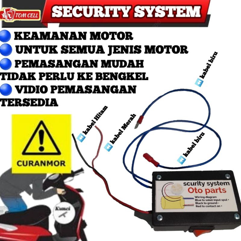 Jual PENGAMAN MOTOR Alarm Motor Kemanan Motor Oto Parts Anti Maling Anti Curanmor | Shopee Indonesia