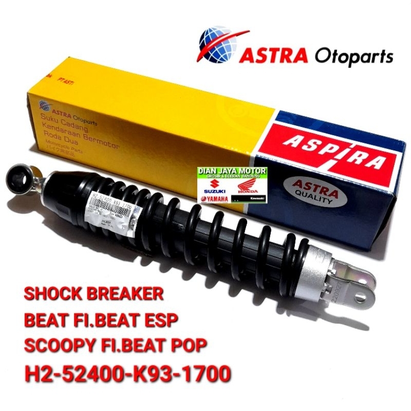 Jual (Aspira) Sok Belakang K93 HONDA Beat Fi Scoopy fi Pop Genio H2-52400-K93-1700 Ori Astra ...