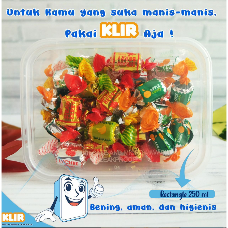 Jual Thinwall Klir Persegi Panjang Rectangle 250ml 25pcs Shopee