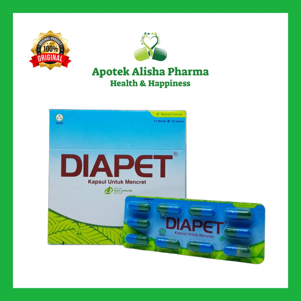 Jual Diapet Kapsul Strip 10 Kapsul - Diapet Dewasa / Obat Diare / Mencret / Muntaber | Shopee ...
