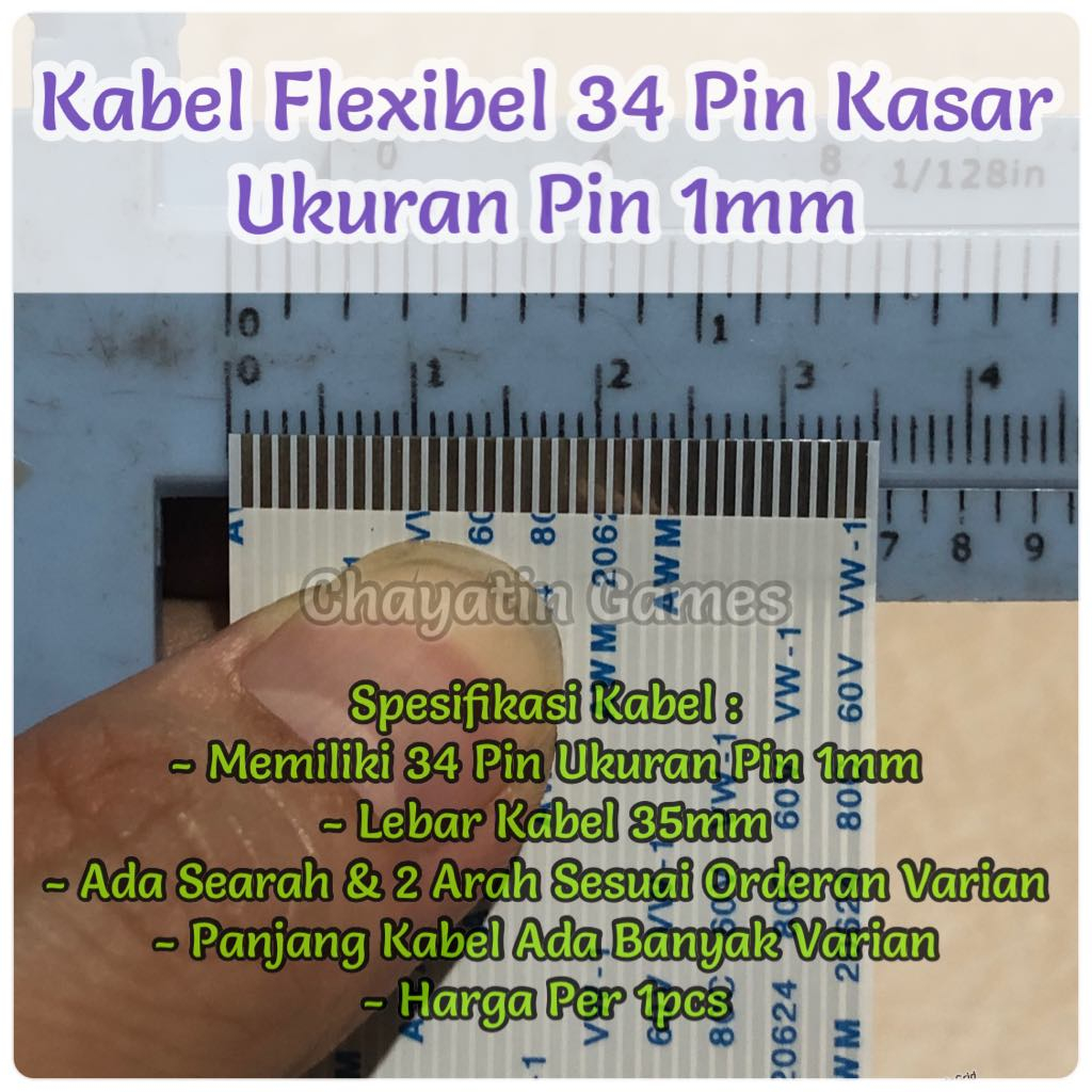 Jual Kabel Flexibel 34 Pin Kasar Model & Panjang Varian Ukuran Pin 1mm ...