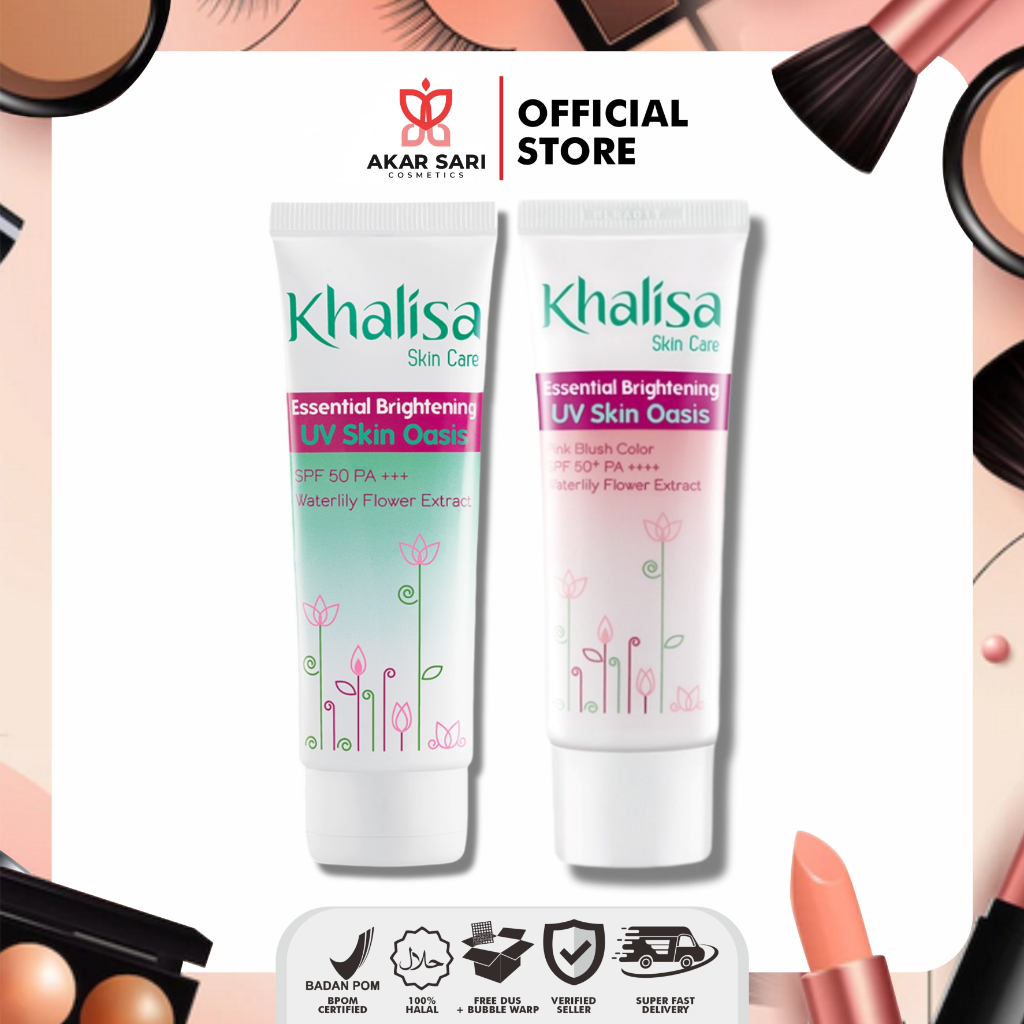 Jual KHALISA ESSENTIAL BRIGHTENING UV SKIN OASIS SPF 50 PA ...