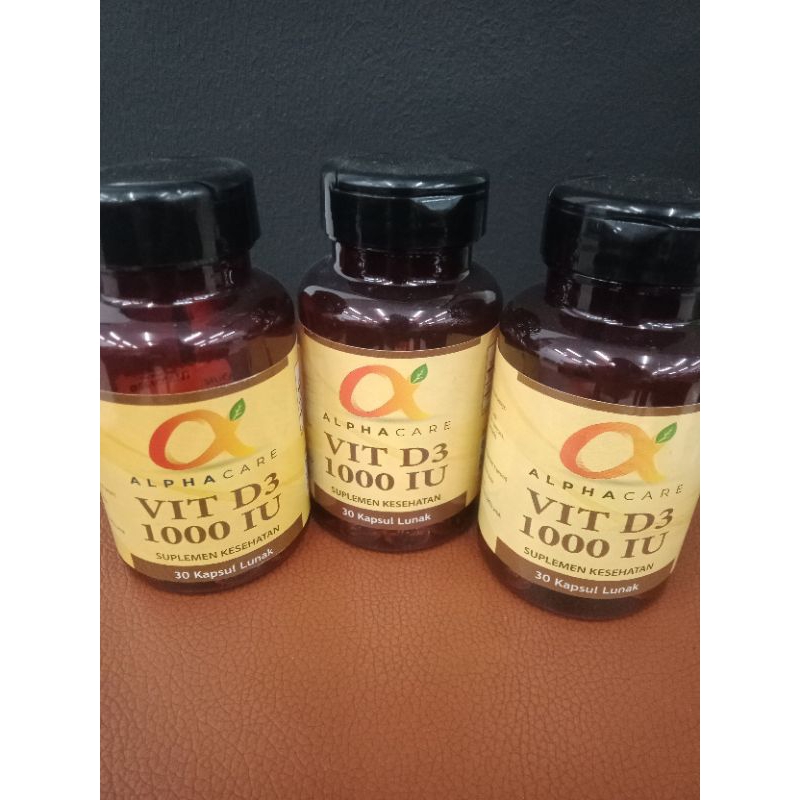 Jual Alphacare Vitamin D3 1000iu 30 Kapsul Shopee Indonesia 6623