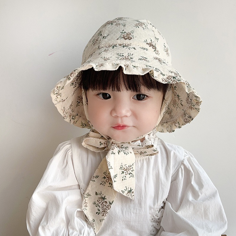 Jual 8-22 bulan Topi Anak Perempuan Model Floral dengan Tali | Shopee ...