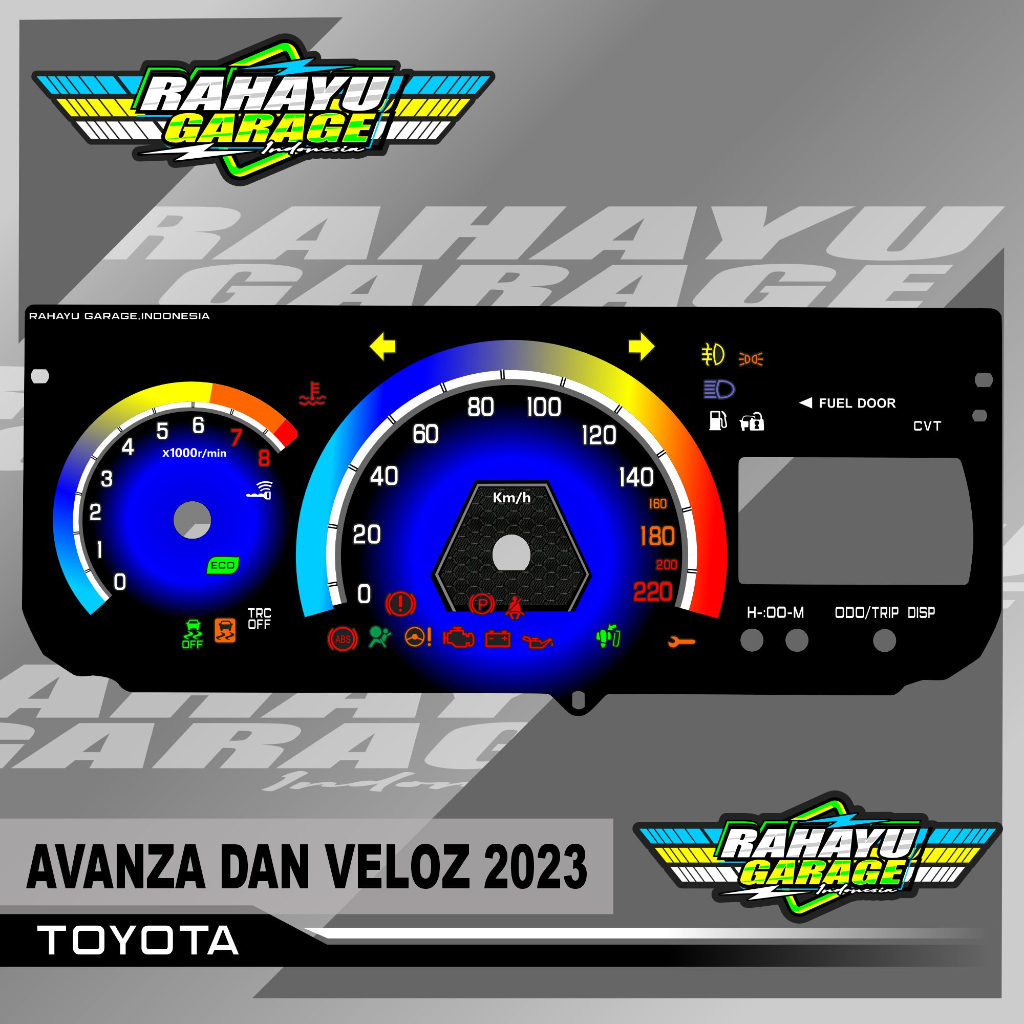 Jual papan speedometer custom avanza dan veloz 2023 panel spido meter ...