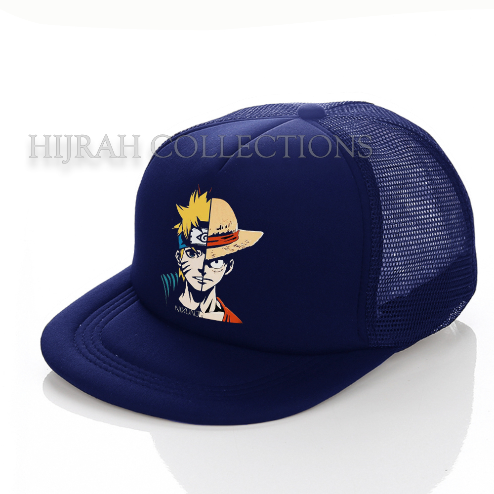 Jual Topi Snapback Trucker NARUTO & Luffy One Piece Premium Topi distro ...