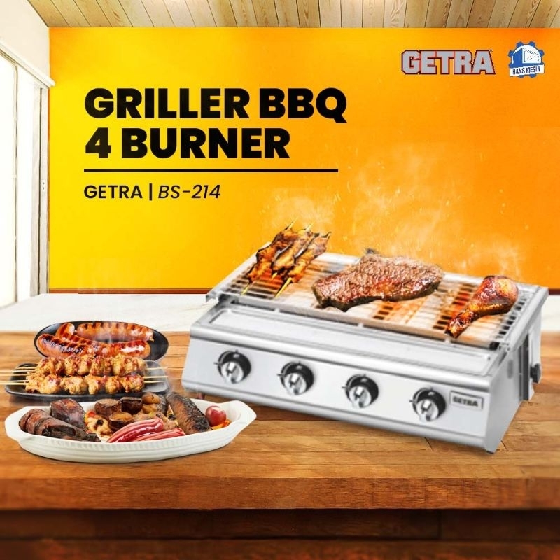 Jual GAS BBQ GRILL 4 TUNGKU (GETRA) BS-214 / BS214 / BS 214 | Shopee ...