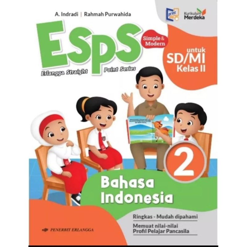 Jual Buku ESPS Bahasa Indonesia Kelas 2 SD Kurikulum Merdeka Penerbit Erlangga | Shopee Indonesia