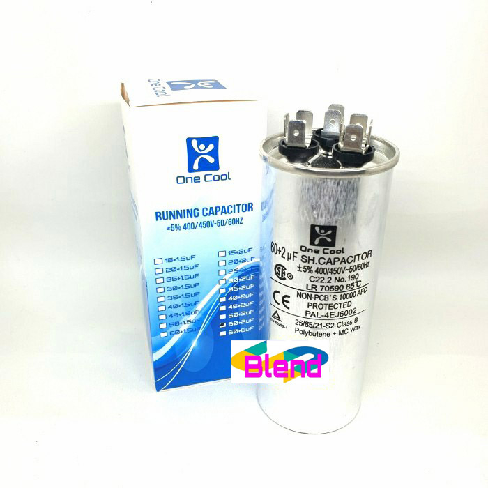 Jual Kapasitor AC 60+2 uf 3 Soket/Running Capacitor-Kapacitor 60+2uf | Shopee Indonesia