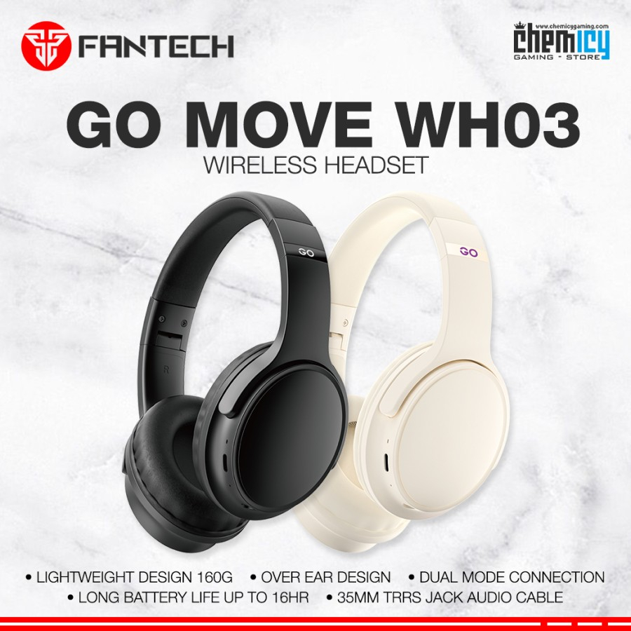 Jual Fantech Go Move WH03 Wireless Bluetooth Gaming Headphones | Shopee ...
