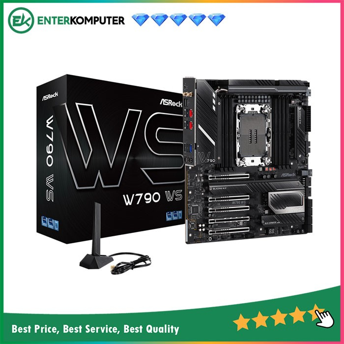 Jual ASRock W790 WS - LGA4677 W790 DDR5 USB3.2 Type-C SATA3 - Motherboard | Shopee Indonesia