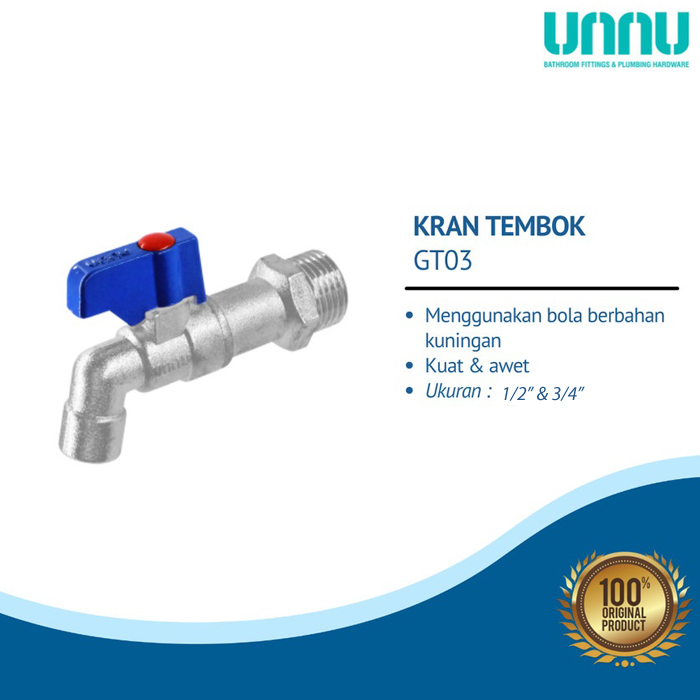 Jual Kran Tembok Unnu GT-03/Keran Air/Kran Besi/Kran Dinding/Kran ...