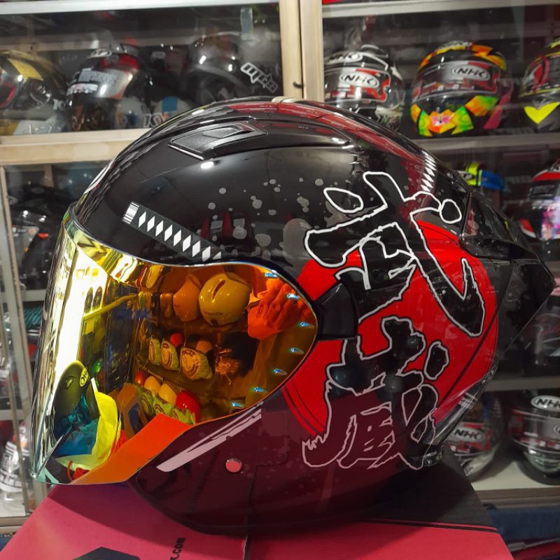 Jual helm NHK R1 MAX KANJI & BUSHIDO paket ganteng iridium | Shopee ...