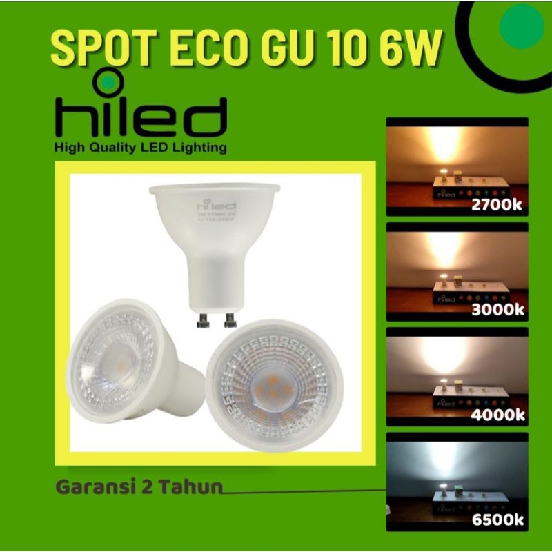 Jual HILED SPOT LIGHT/ LAMPU SOROT 6W AC220V FITTING GU10 HEMAT ENERGI ...