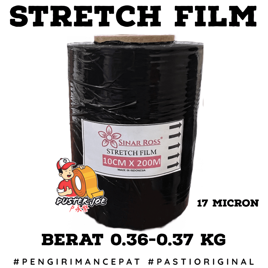 Jual Plastik Wrapping HITAM Sinar Ross 10cm x 200m Stretch Film PER 1 ...