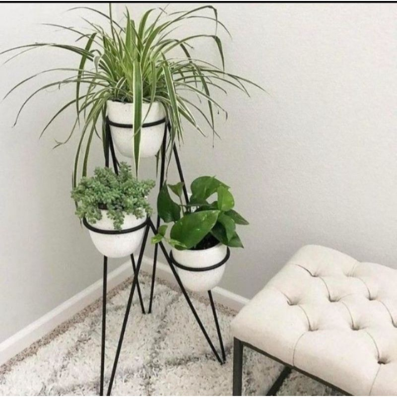 Jual POT BUNGA BESI TEBAL BESAR / Standing Pot 3in1 / POT DUDUK 3 ...