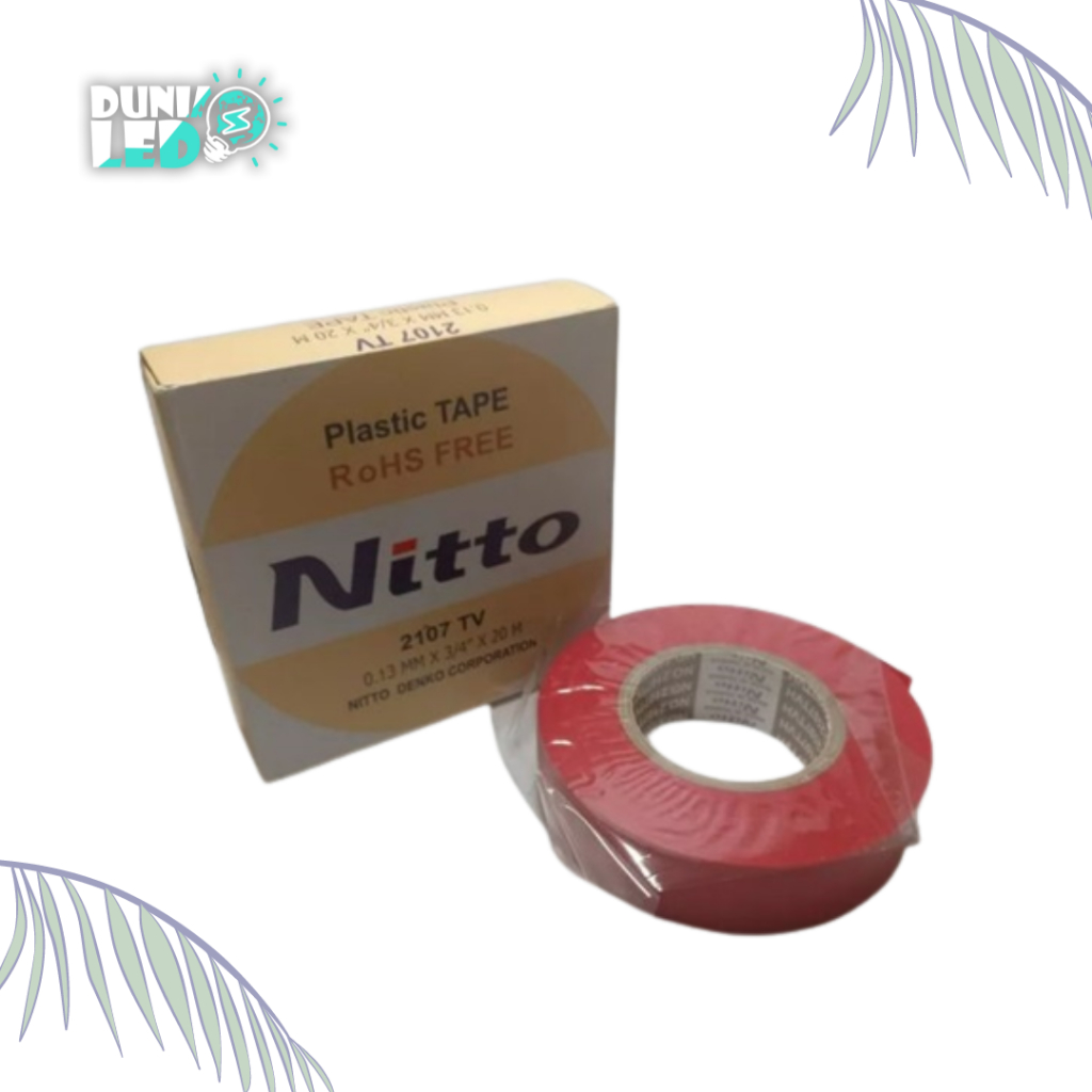 Jual ISOLASI NITTO LISTRIK ORIGINAL TAPE WARNA PVC KABEL NITO 3/4" 20m ...