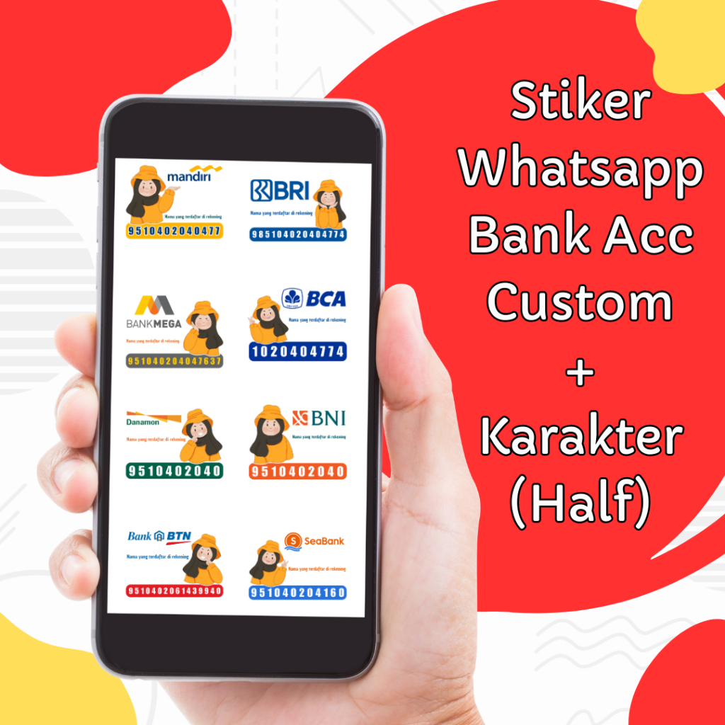 Jual Jasa Bikin Stiker Whatsapp Karakter Setengah Badan | Shopee Indonesia