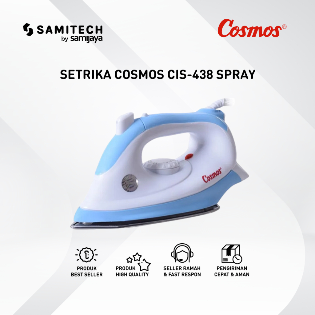 Jual SETRIKA COSMOS CIS-438 JET SPRAY 438 STAINLESS SOLEPLATE | Shopee ...
