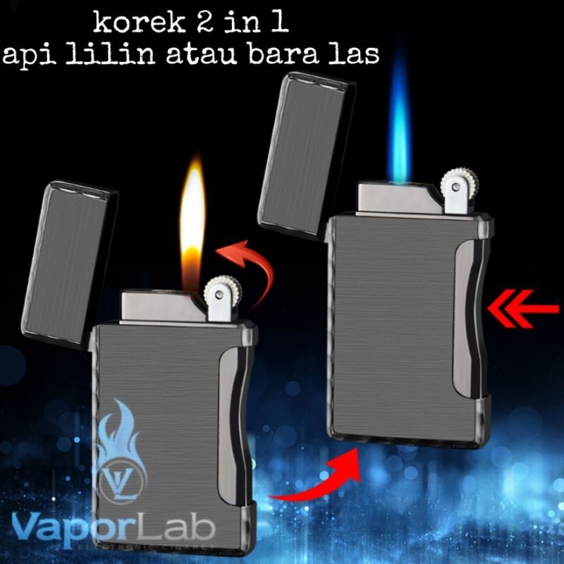 Jual korek api roda gas lighter viral new unik 2in1 bara las atau api ...