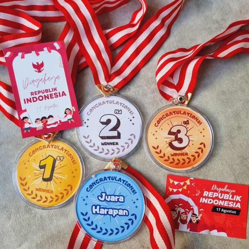 Jual Medali Lomba 17 Agustus / Medali Custom Kemerdekaan | Shopee Indonesia