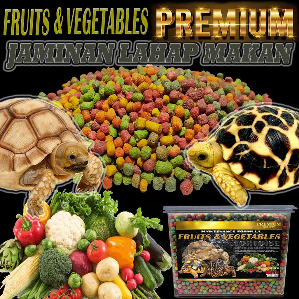 Jual FRUITS AND VEGETABLE SULCATA MAKANAN PREMIUM TORTOISE PELET INSTAR ...