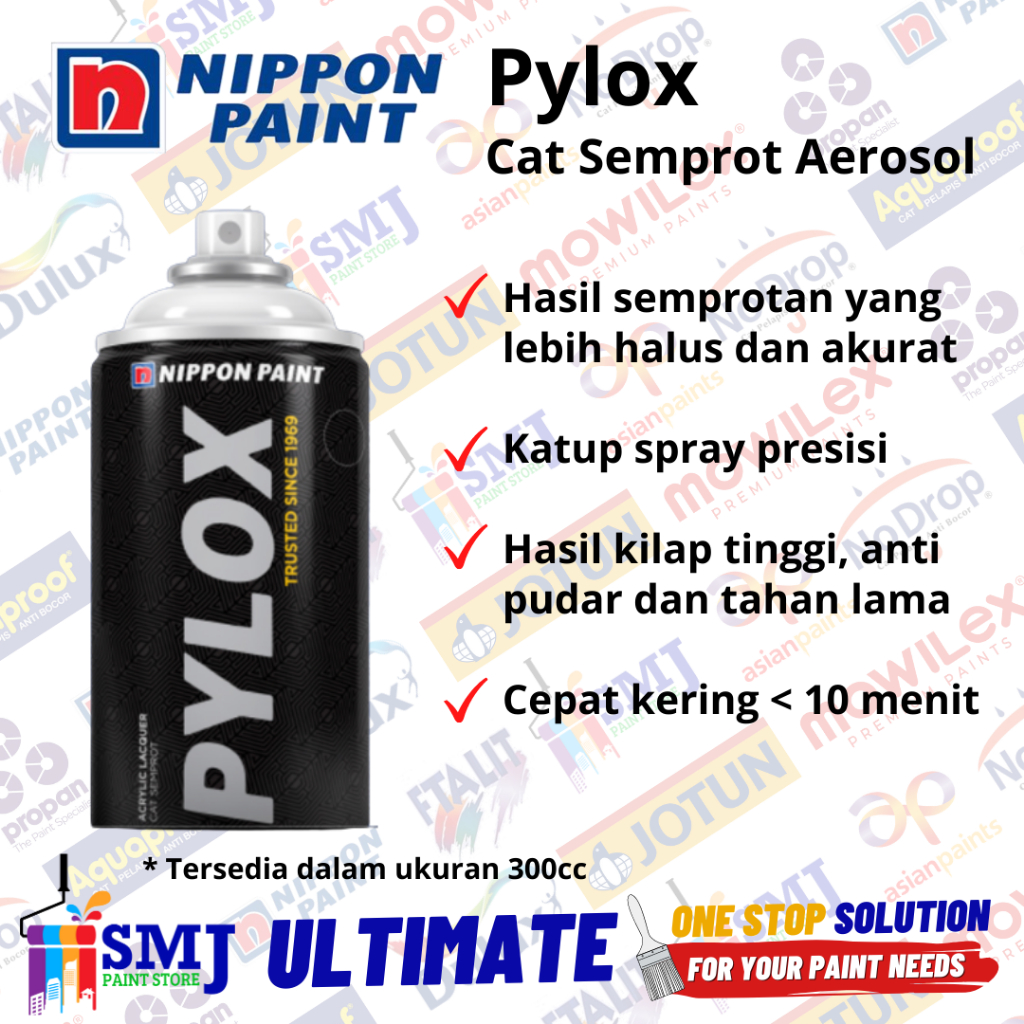 Jual Cat Semprot NIPPON PAINT PYLOX Kemasan 300cc | Shopee Indonesia