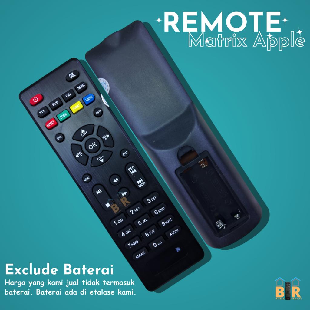 Jual Remote STB Matrix Apple Hd Merah Remot Set Top Box DVB T2 Tanpa ...