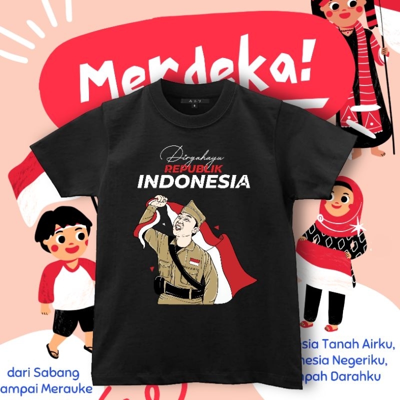 Jual KAOS HUT RI KEMERDEKAAN / KAOS DIRGAHAYU / KAOS PAHLAWAN LENGAN ...