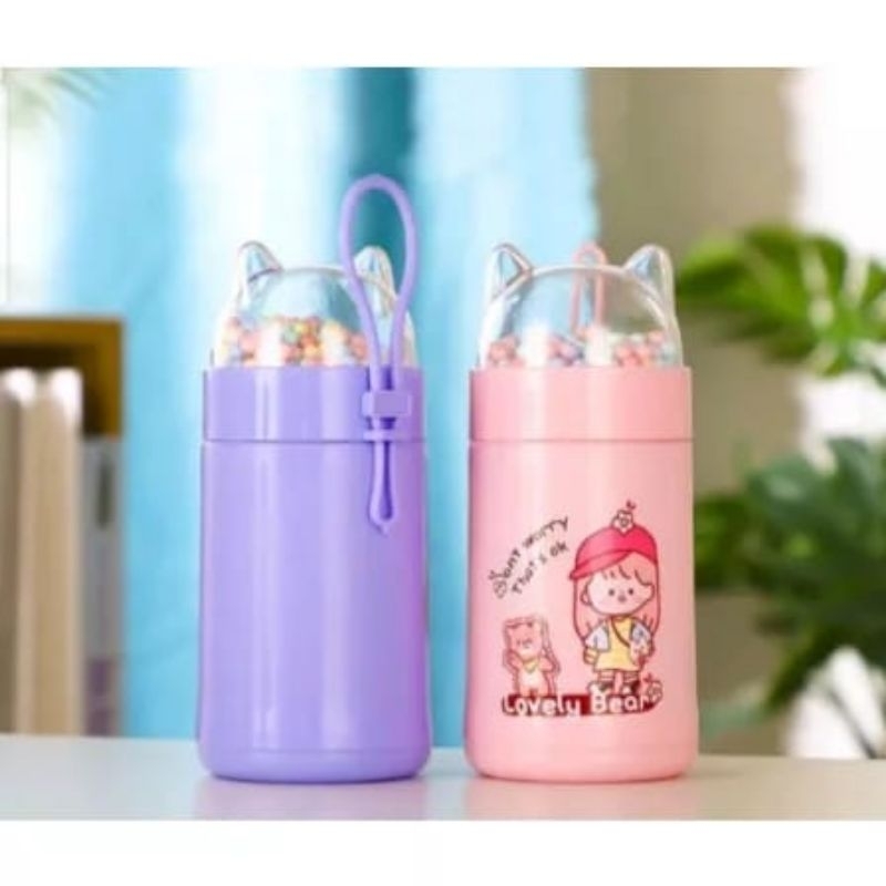 Jual Botol minum BUBBLE WARNA kaca portable motif bubble | Shopee Indonesia