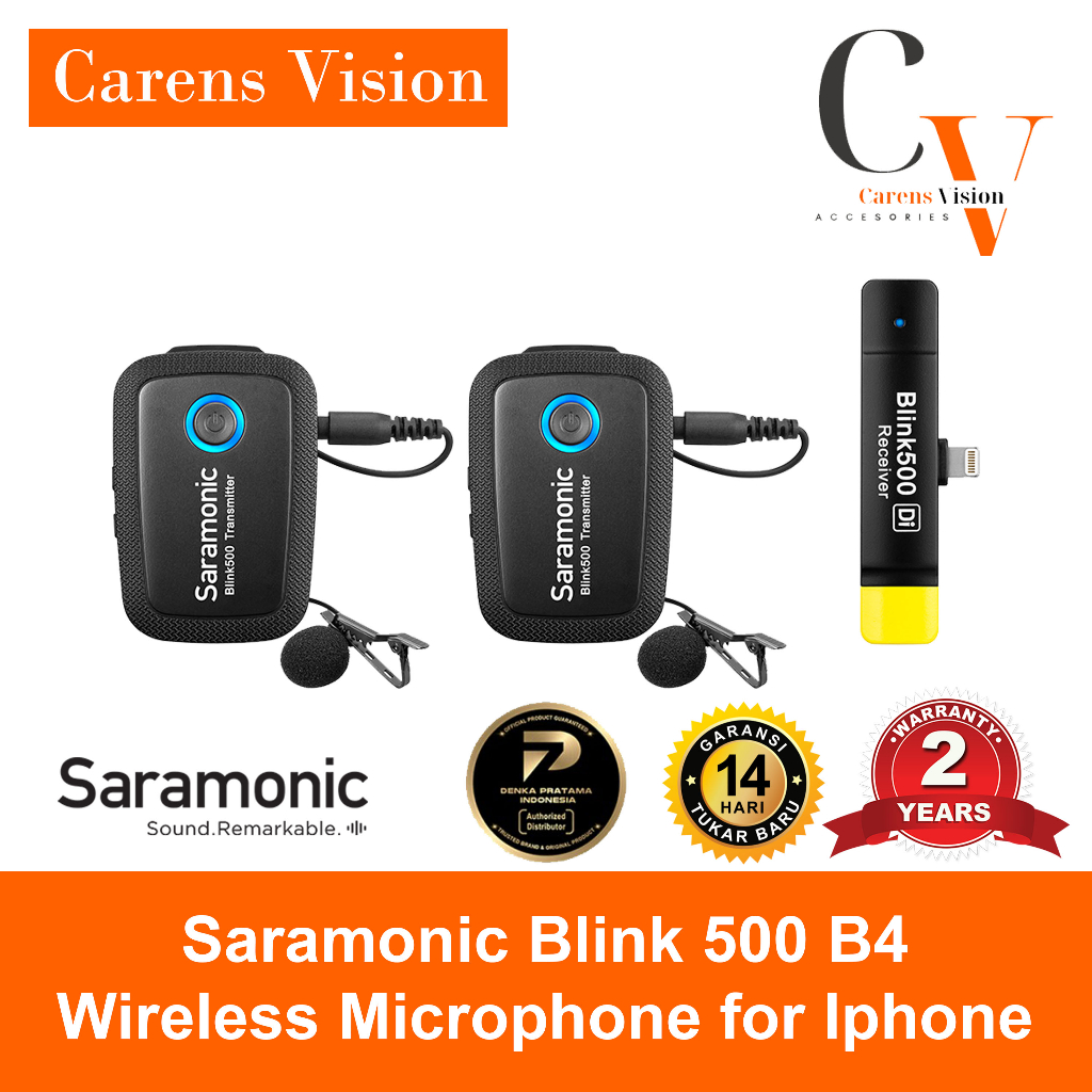 Jual Saramonic Blink 500 B4 Dual Wireless Microphone For Lightning