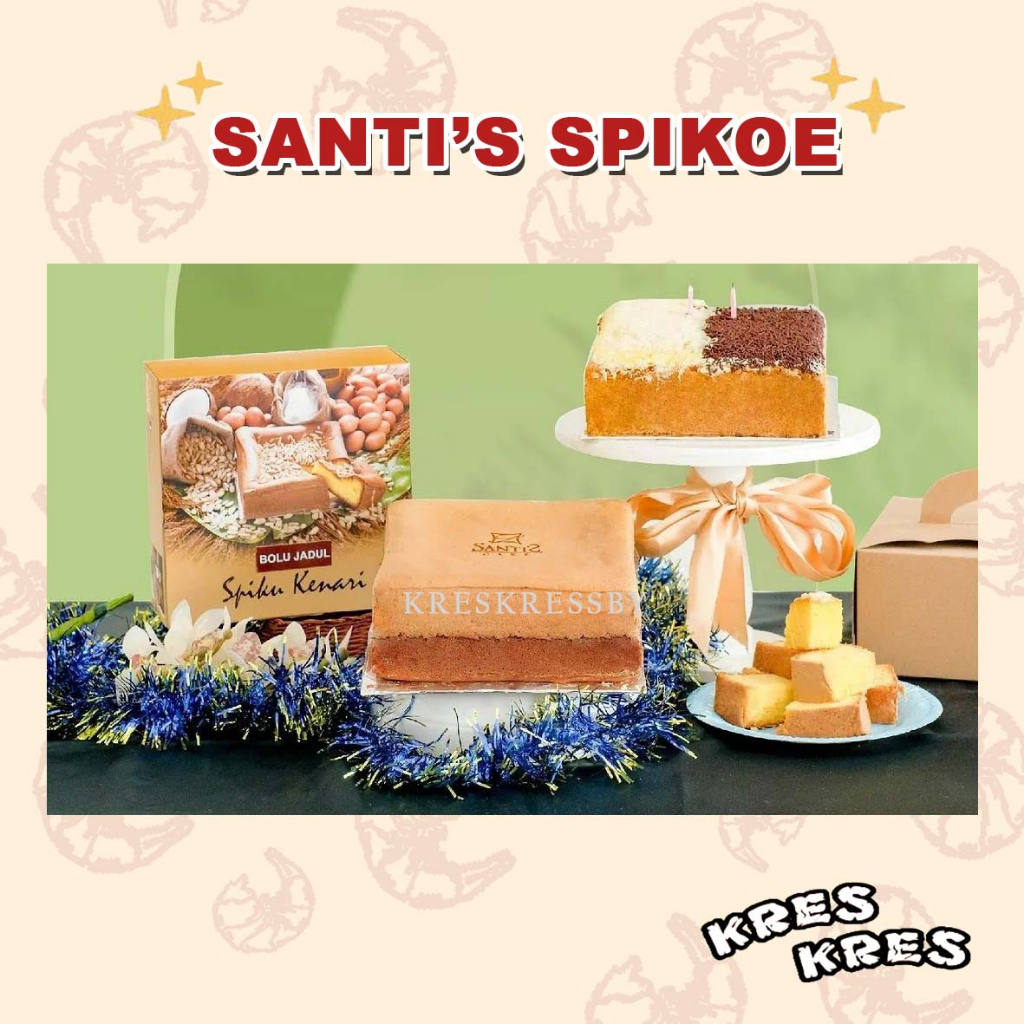 Jual Santis Santi's Spiku Kenari Lapis Bolu Jadul Asli Surabaya | Shopee Indonesia