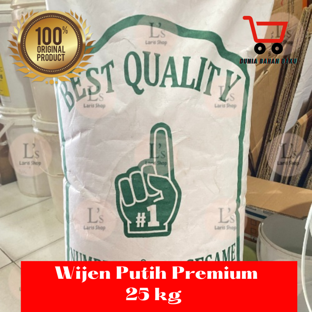 Jual Wijen Putih / White Sesame Seeds 1 karung / 25kg KHUSUS GRAB/GOJEK ...