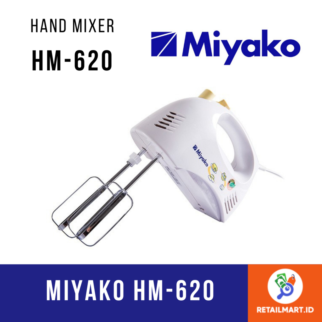 Jual MIYAKO : HM620 MIXER HAND / MIXER TANGAN 5 SPEED HM 620 | Shopee ...