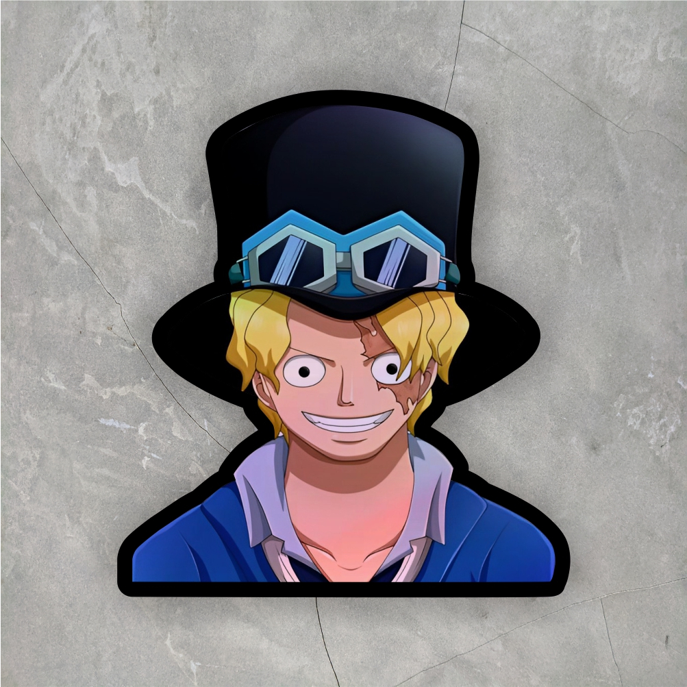 Jual Stiker Anime One Piece Hologram Sabo Ukuran 5,6 cm sticker case hp ...