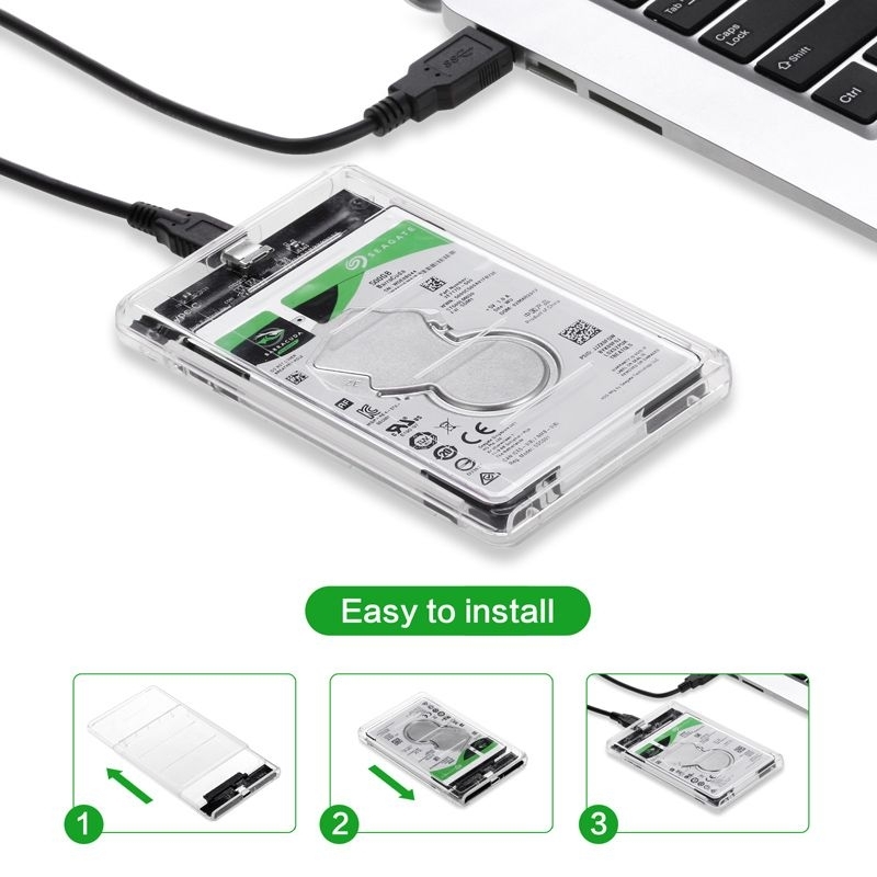Jual Tempat Harddisk Laptop External HDD Enclosure 2.5 Inch USB Type C ...