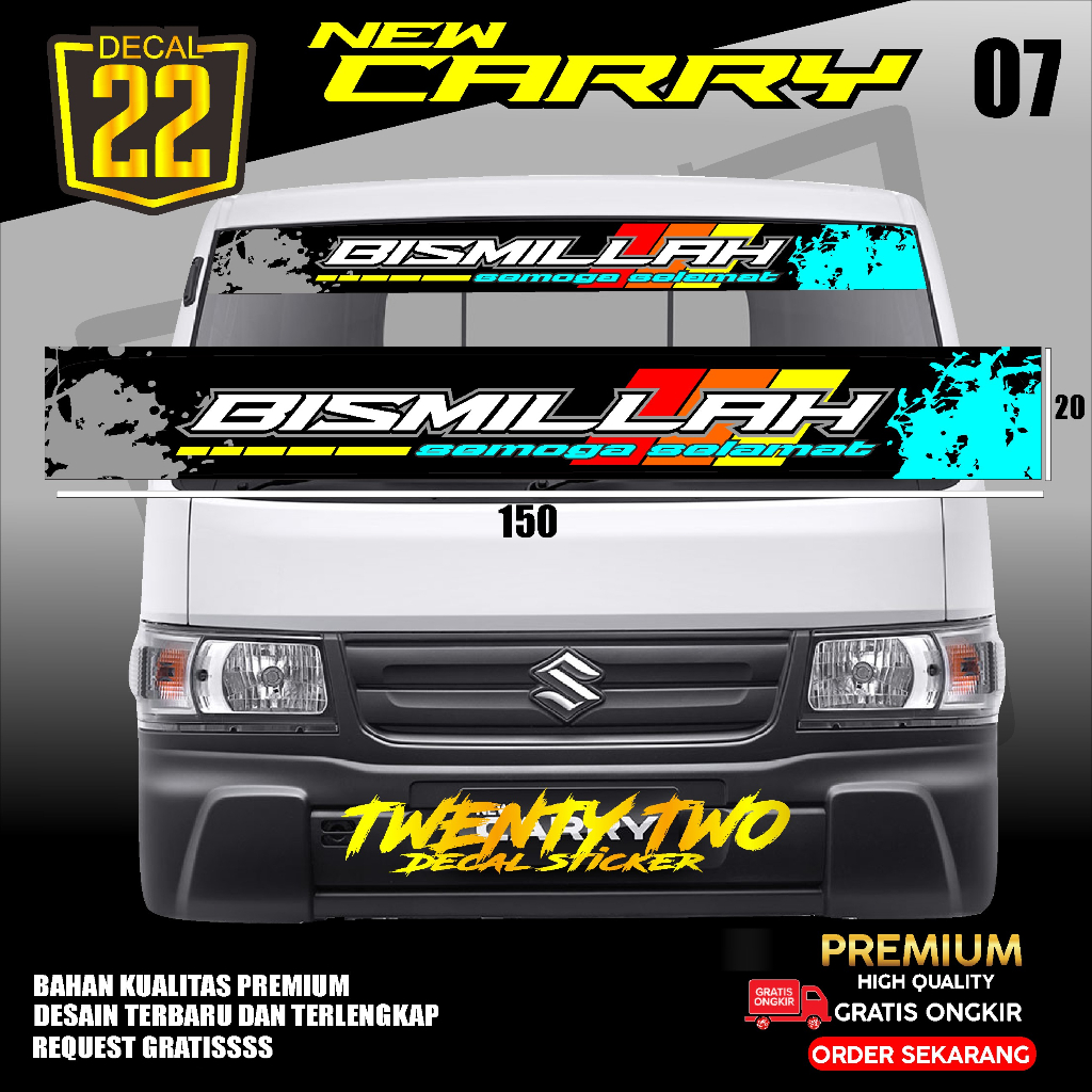 Jual (COD)TERBARU STIKER BISMILLAH STIKER DECAL KACA DEPAN NEW CARRY ... Jual (COD)TERBARU STIKER BISMILLAH STIKER DECAL KACA DEPAN NEW CARRY ...