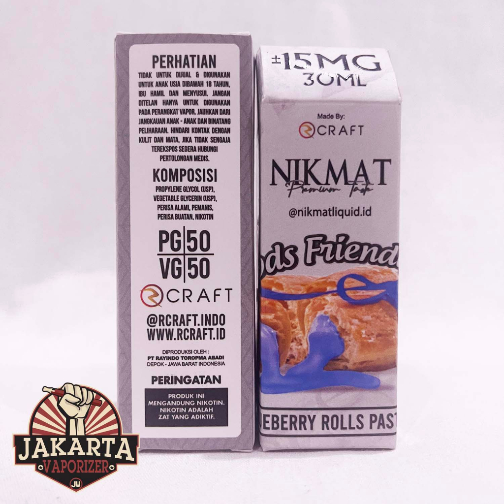Jual PODS FRIENDLY NIKMAT V2 BLUEBERRY ROLLS PASTRY 30ML 15MG BY RCRAFT ...