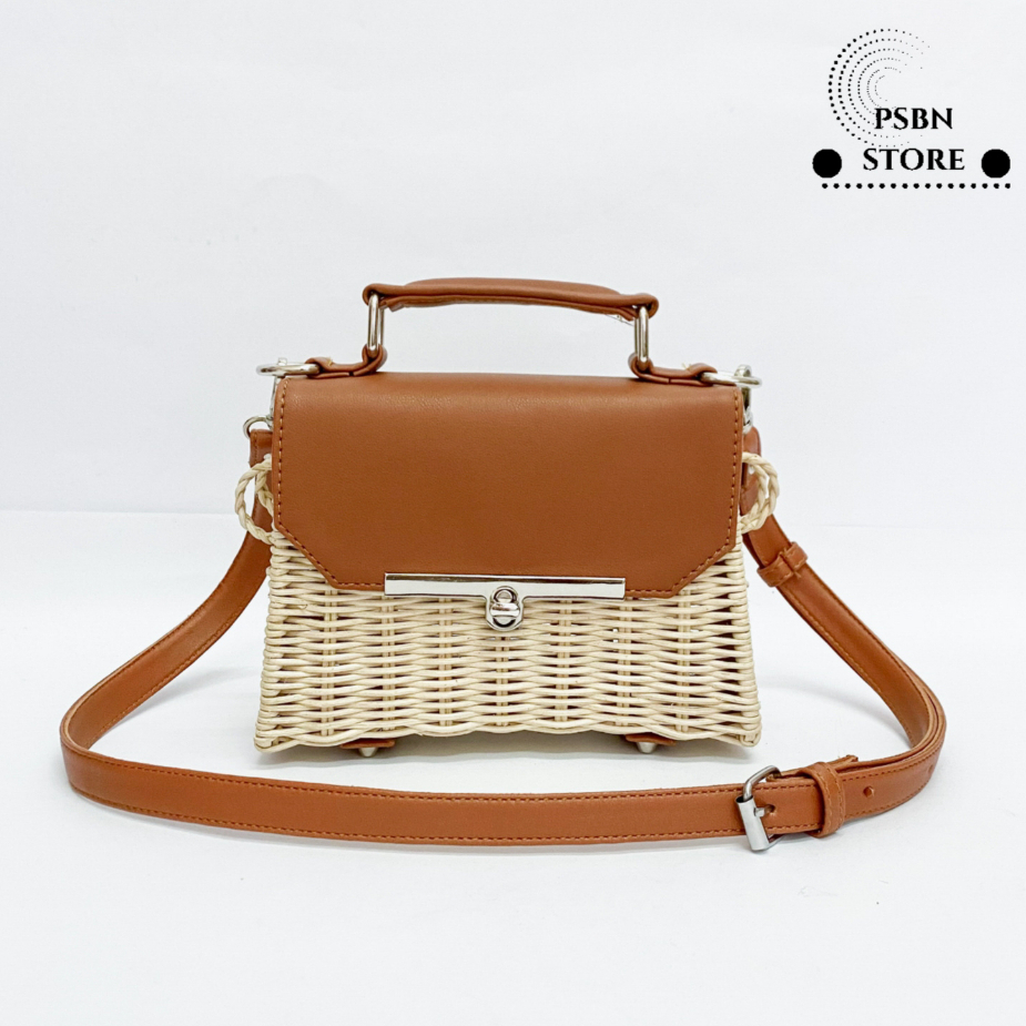 Jual PSBN - Pequena Rattan Bag Tas Rotan Tas Wanita selempang Sling Bag ...
