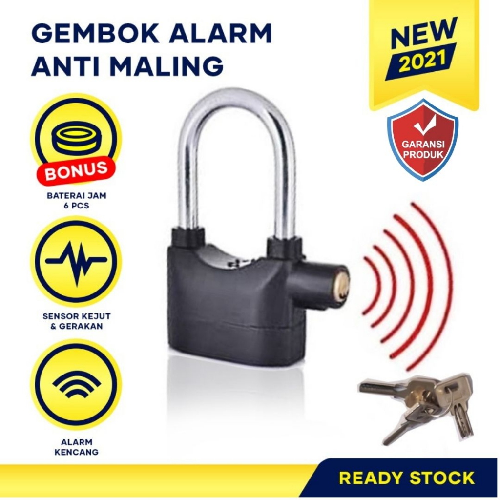 Jual BICA COD Gembok Alarm / alarm Lock / alarm Anti Maling / Kunci ...