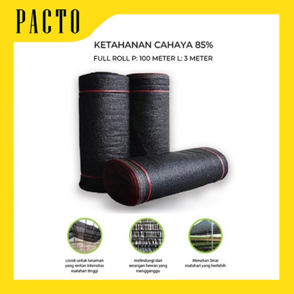 Jual Paranet 85% 1 Roll Paranet 100 Meter x 3 Meter Tanpa Jahitan ...
