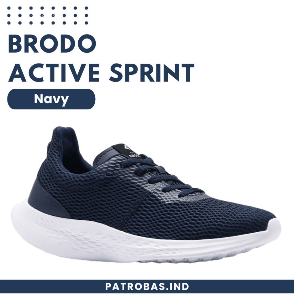 Jual BRODO Active Sprint Navy Original Sepatu Sneakers Sport Running ...